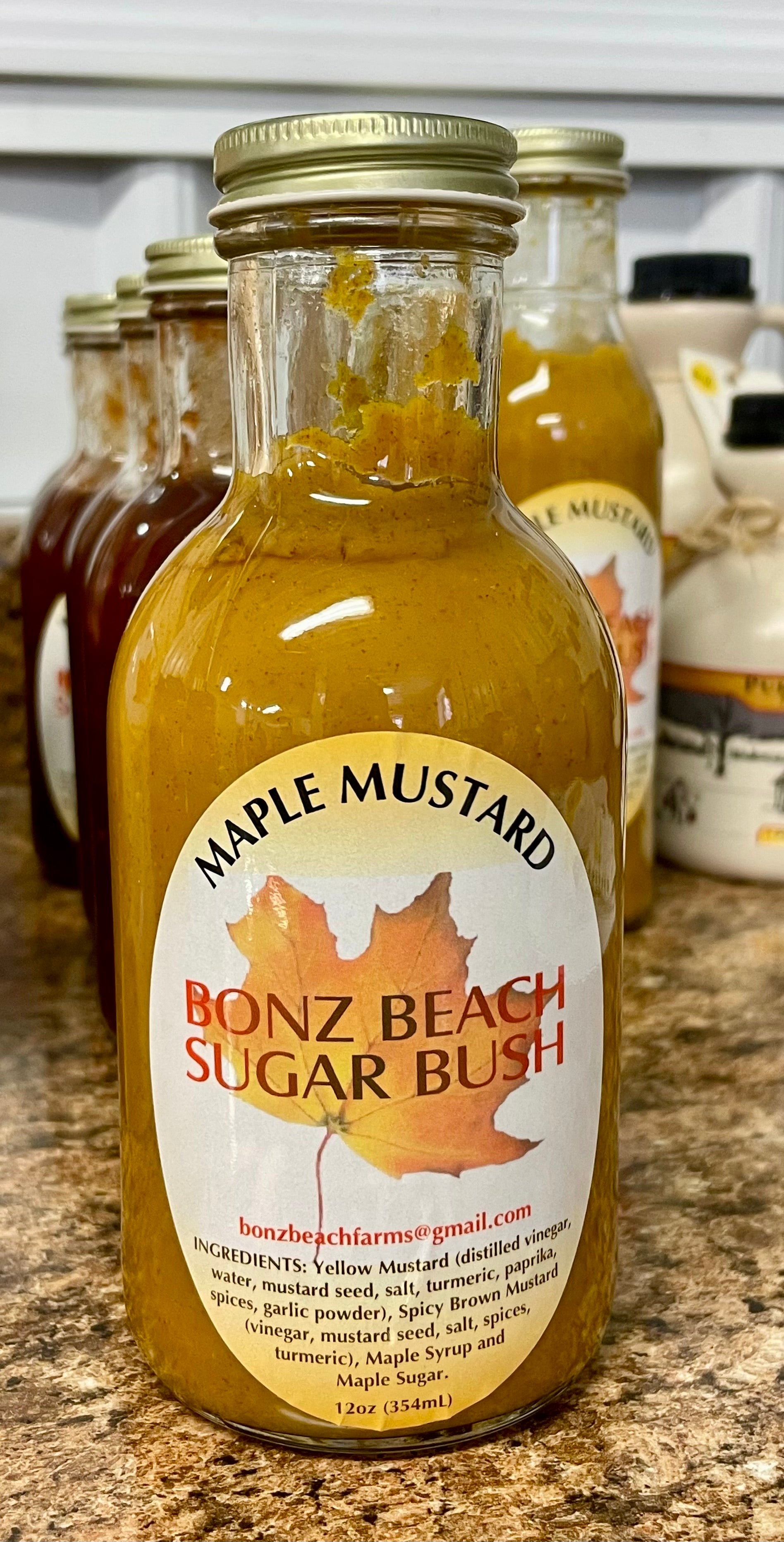 Maple Mustard Made with Michigan Maple Sugar | Bonz Beach Farms