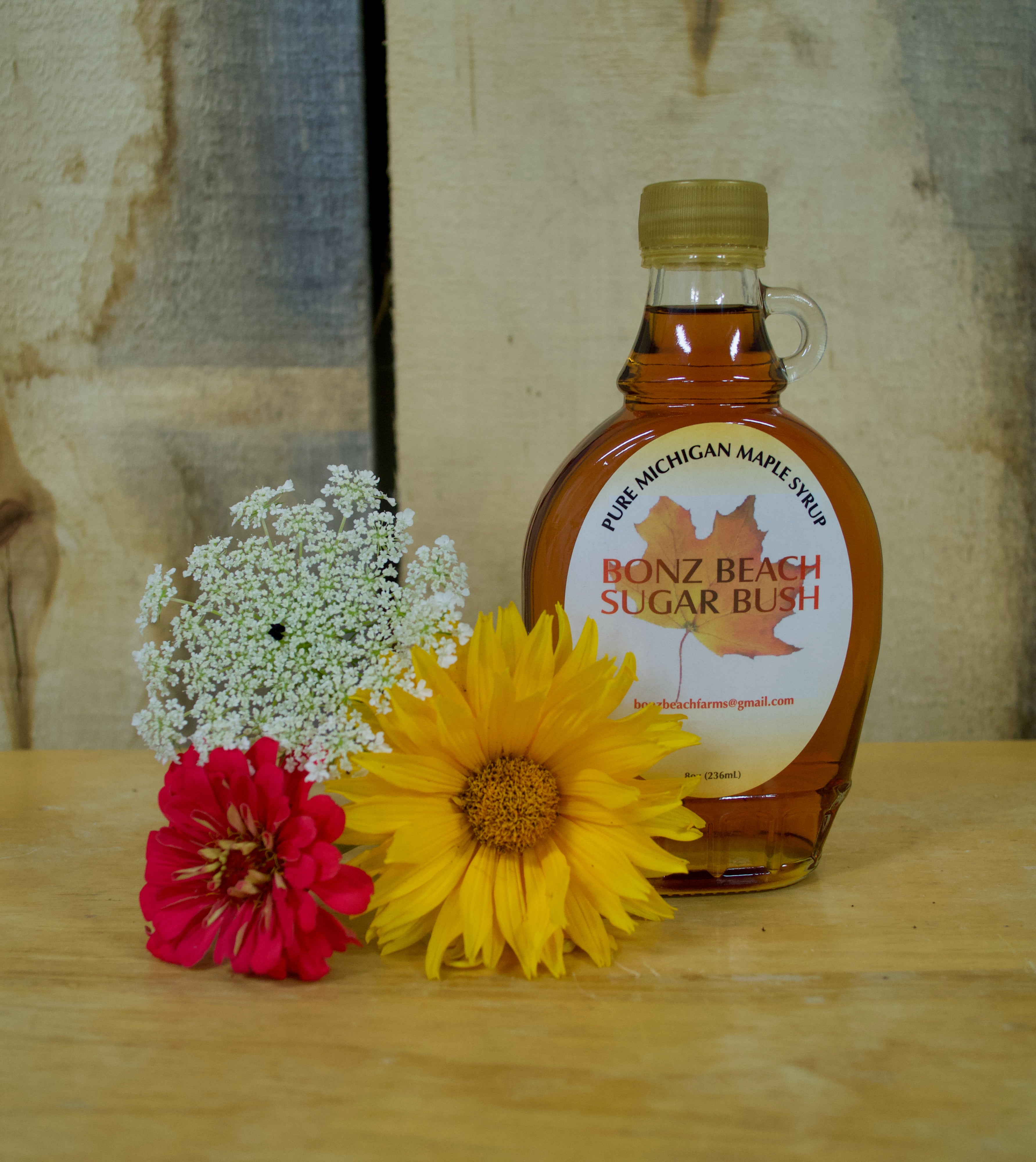 Pure Michigan Maple Syrup | Glass Oval Bottles – Bonz Beach Farms